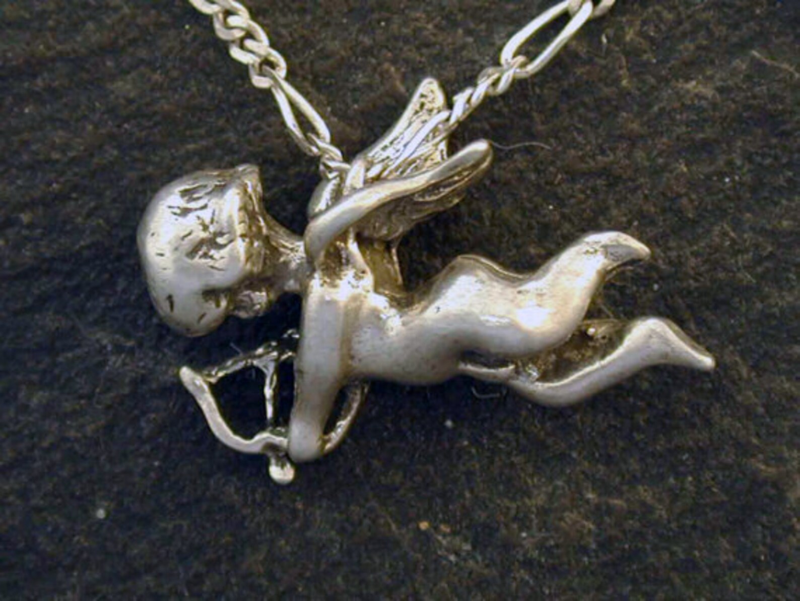 Sterling Silver Cupid Pendant on a Sterling Silver Chain - Etsy