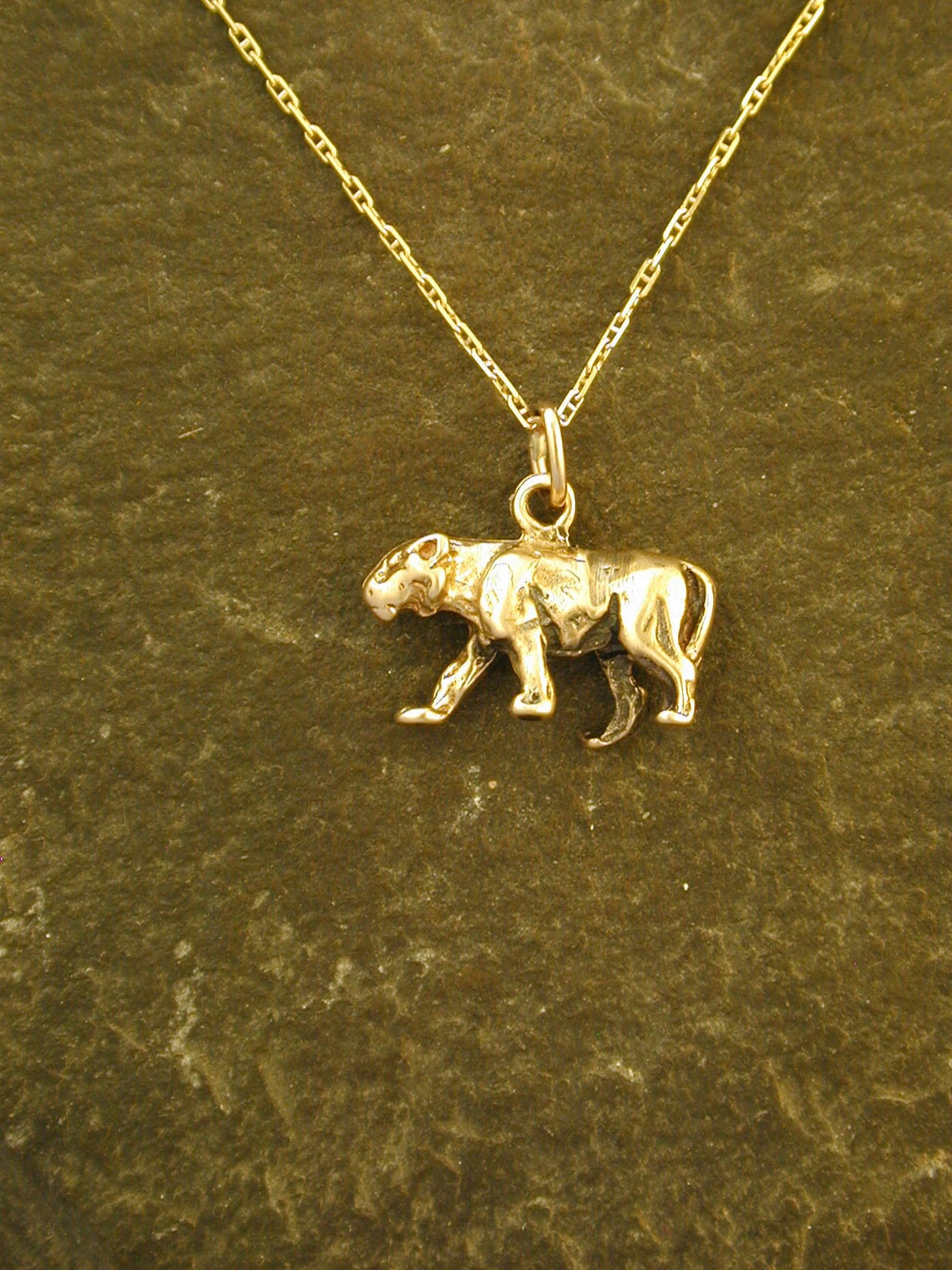 14K Gold Cougar, Catamount, Puma, Panther, Mountain Lion Pendant on ...