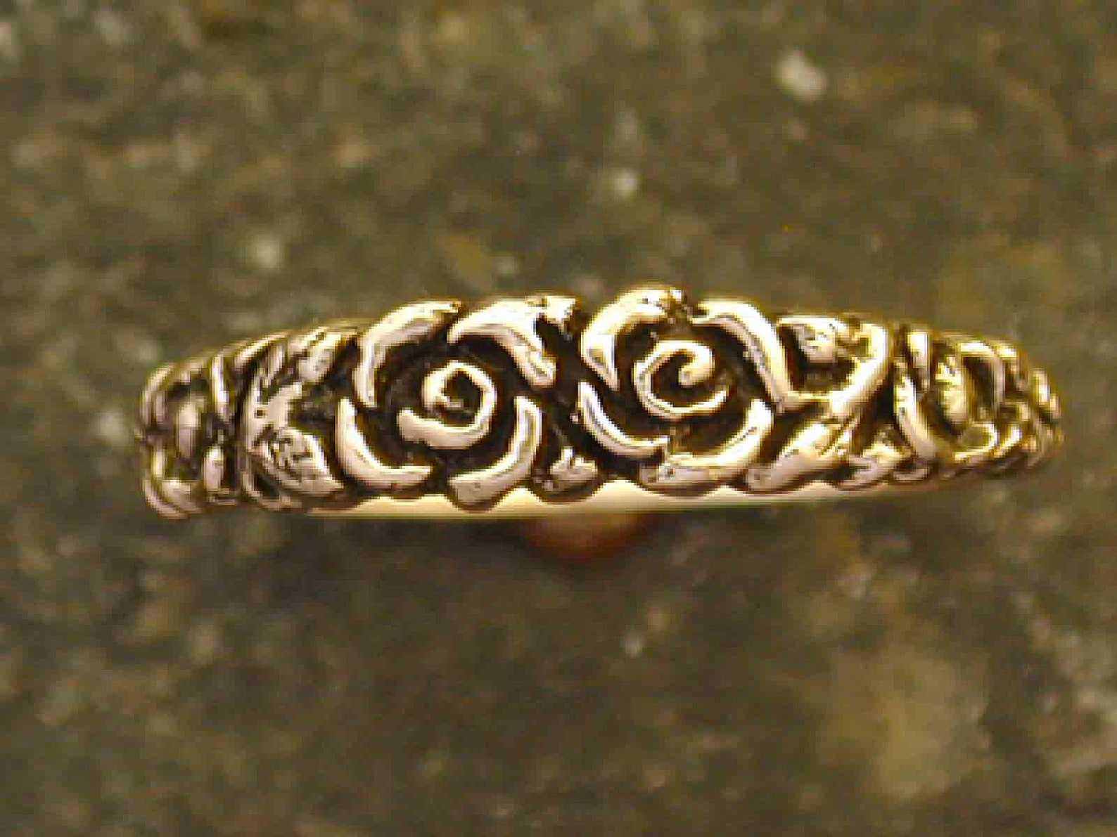 14K Gold Rose Ring Band | Etsy