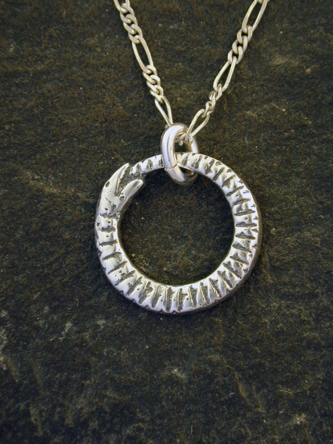 Sterling Silver Ouroboros Pendant on a Sterling Silver Chain - Etsy