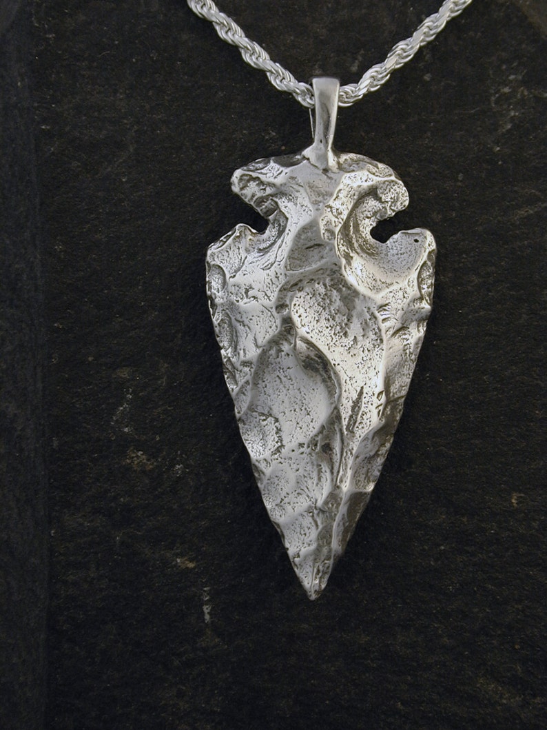 Sterling Silver Arrowhead Pendant on a Sterling Silver Chain. - Etsy