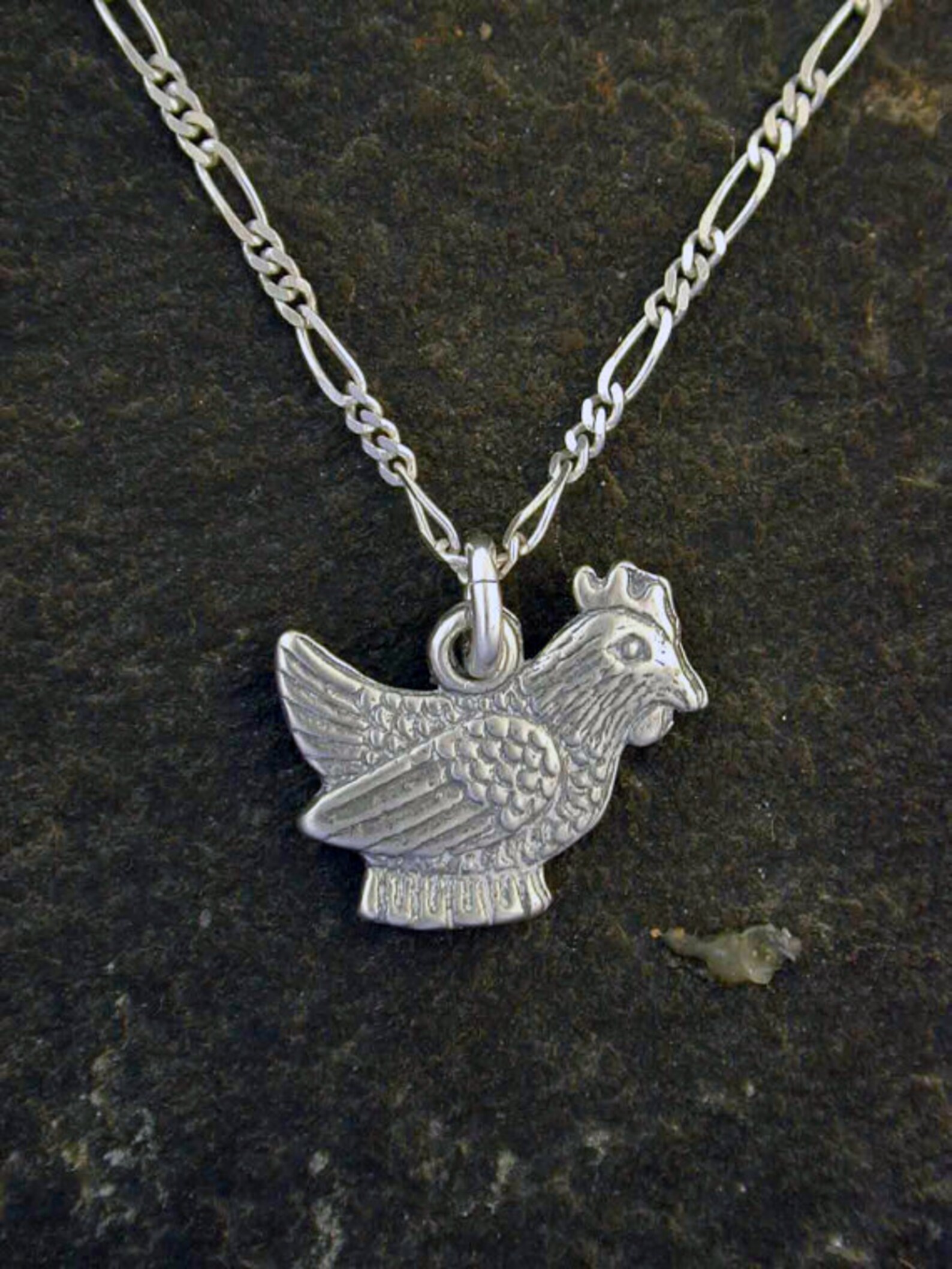 Sterling Silver Hen Chicken Pendant on a Sterling Silver Chain - Etsy