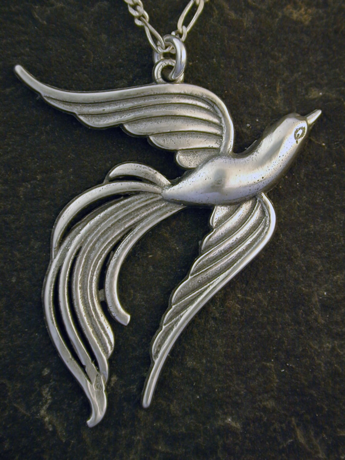 Sterling Silver Phoenix Pendant on a Sterling Silver Chain. | Etsy