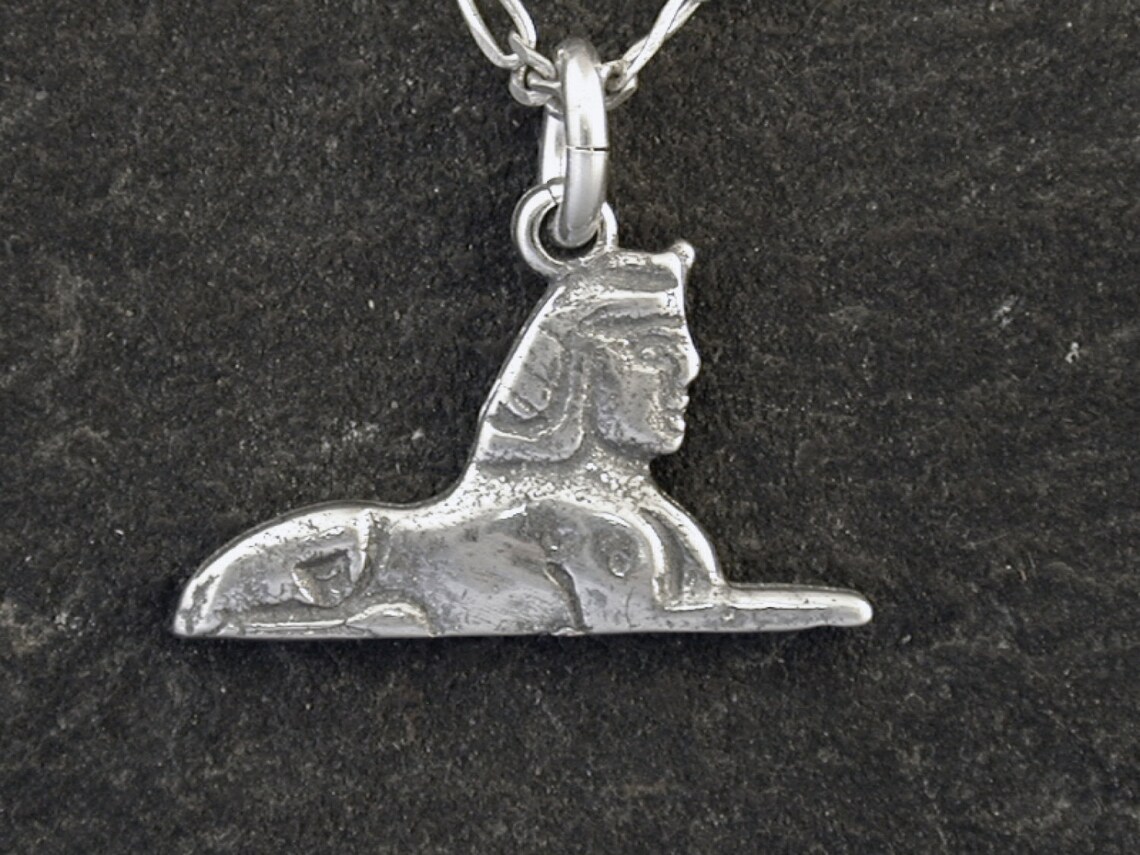 Sterling Silver Sphinx Pendant on a Sterling Silver Chain - Etsy
