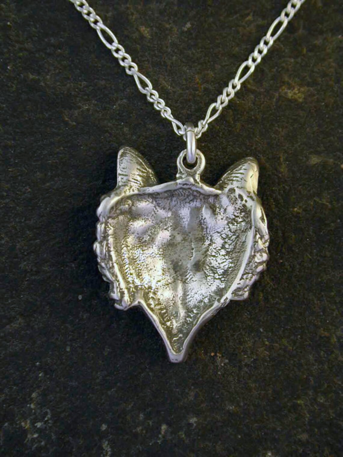 Sterling Silver Fox Head Pendant on Sterling Silver Chain. - Etsy