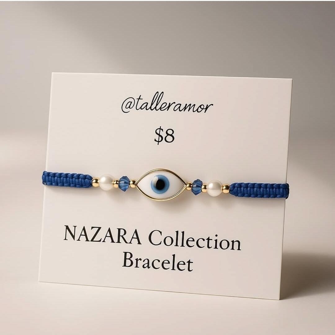 Nazara Collection Bracelet – Evil Eye Bracelet With Hand of Fatima and ...