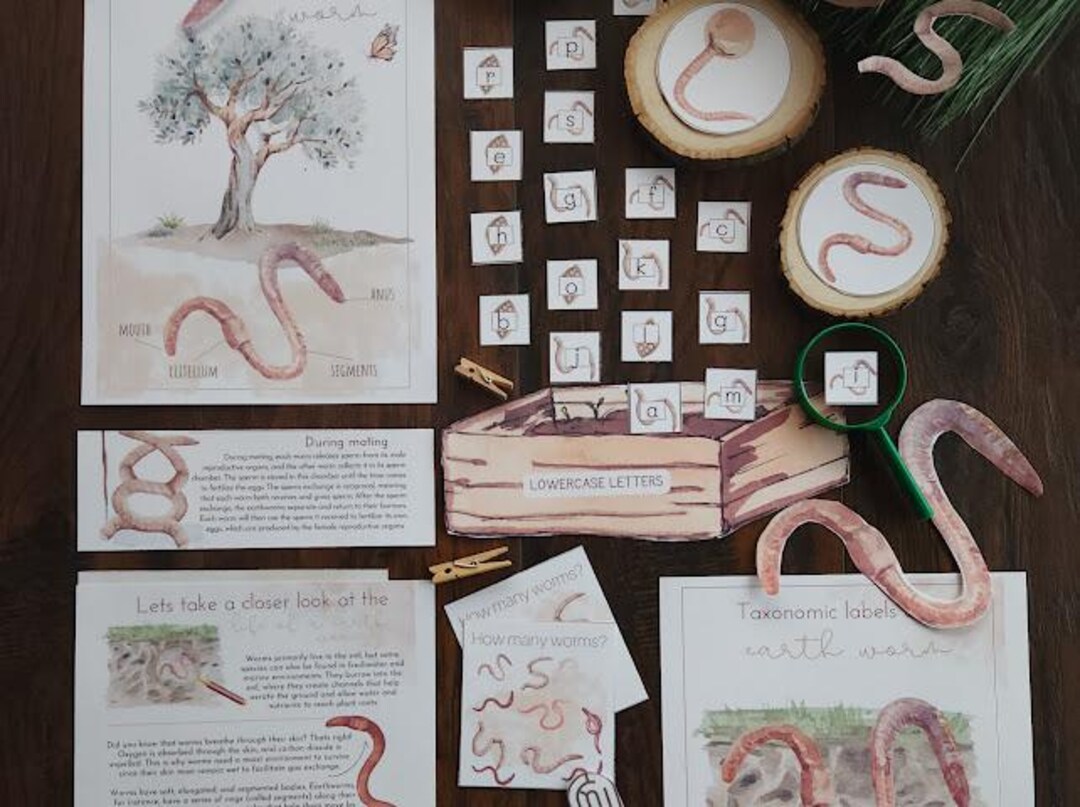 Earthworm Unit Study | Homeschool Nature Study Pack | Printable Worm ...