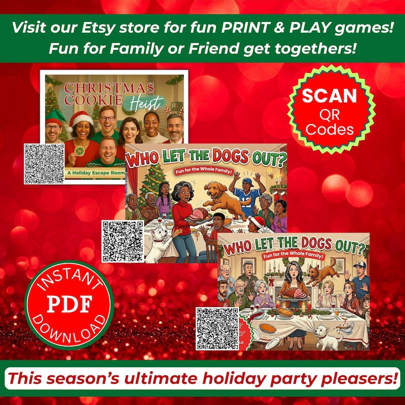 Christmas Escape Room for Adults: Work Party Game, Printable Mystery ...
