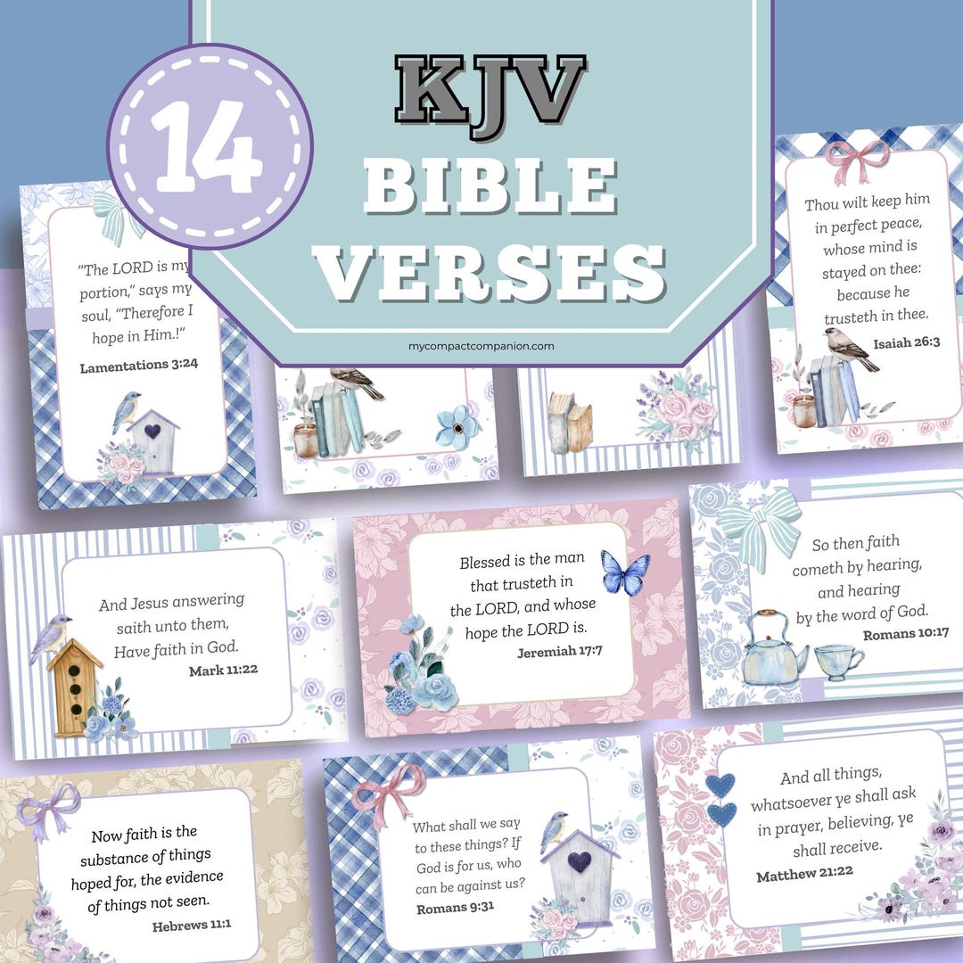 KJV Bible Verse Cut-outs: Faith Words Printable for Journaling ...