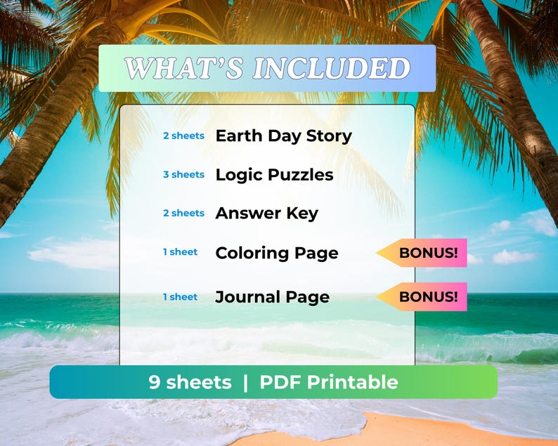 Earth Day Logic Puzzle Printable, 5th Grade Earth Day Activity ...