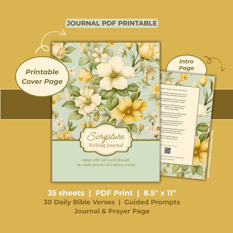 Scripture Writing Journal Printable: Daily Bible Verses on the Promises ...