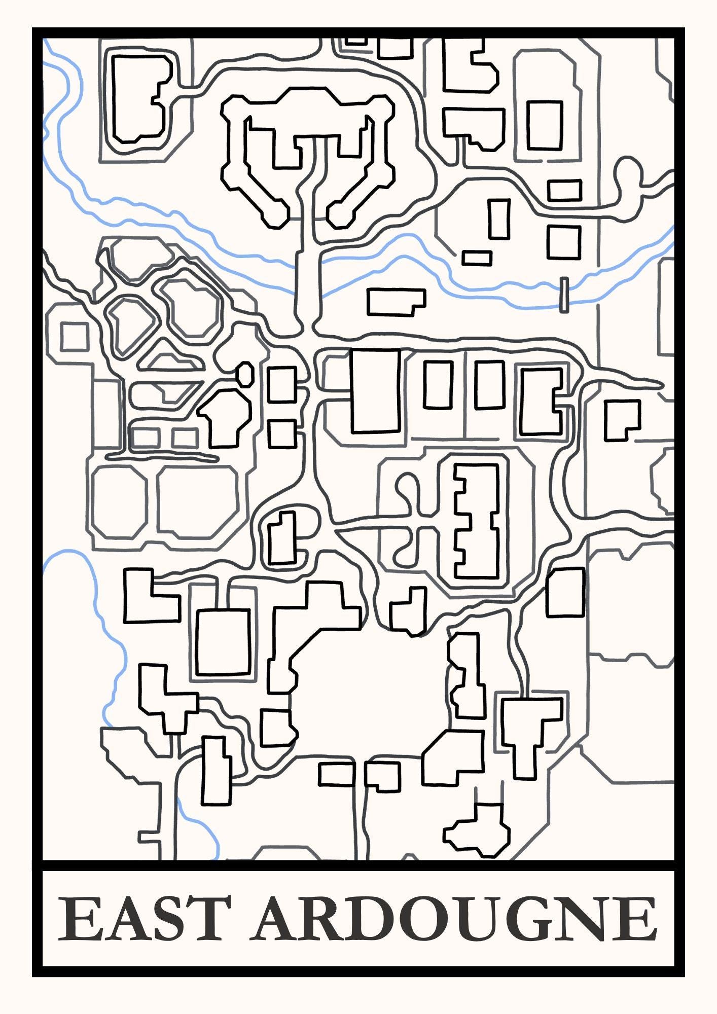 OSRS Map Print Set | Varrock, Lumbridge, Ardougne (digital Download) - Etsy