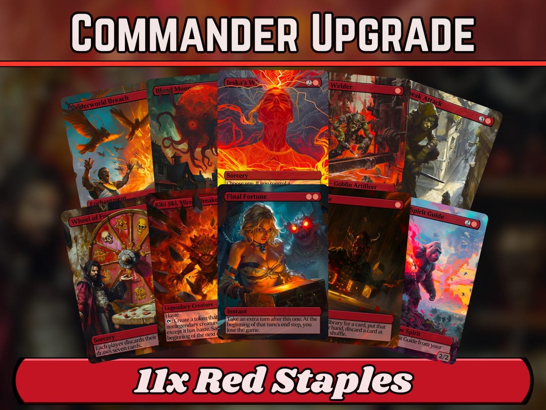 Red Commander Staples Upgrade Bundle - Set of 10 + 1 Red Cards!- 11 ...