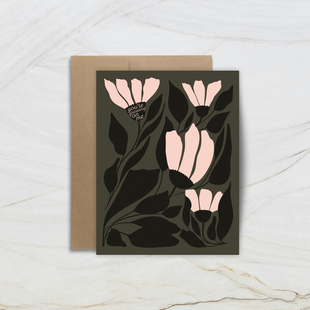 GREETING CARD | Your Growing on Me - Etsy
