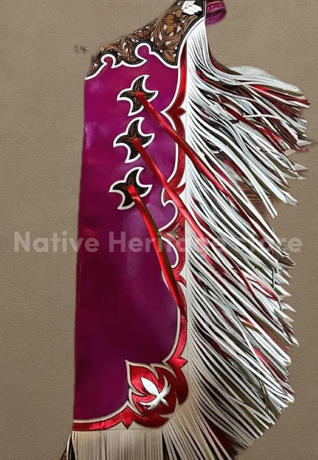 Handmade Purple Rodeo Chaps With Red & White Fringe | Custom Western ...