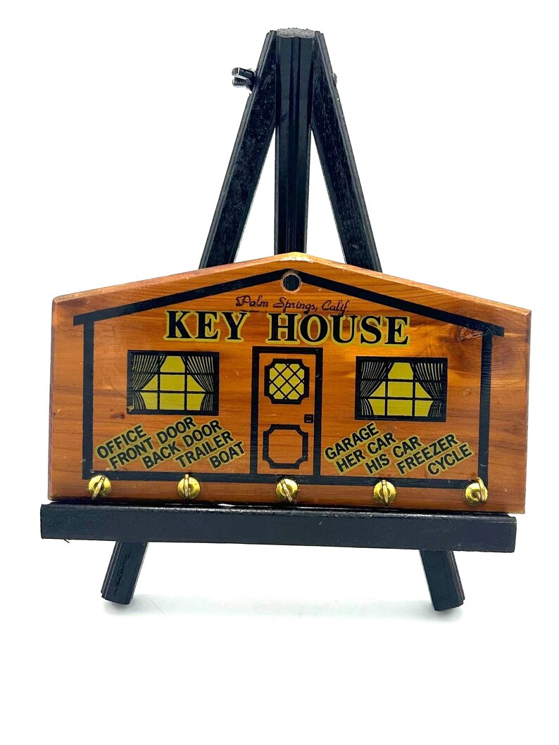 Vintage Wood Key Holder Sign – Palm Springs Souvenir - Etsy