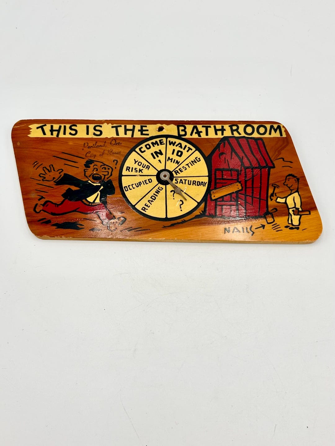 Vintage Souvenir 1950s Bathroom Meter Sign - Etsy