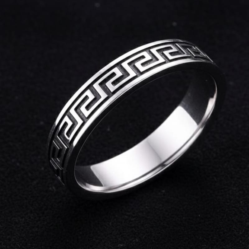 Adjustable Greek Key Ring - Etsy
