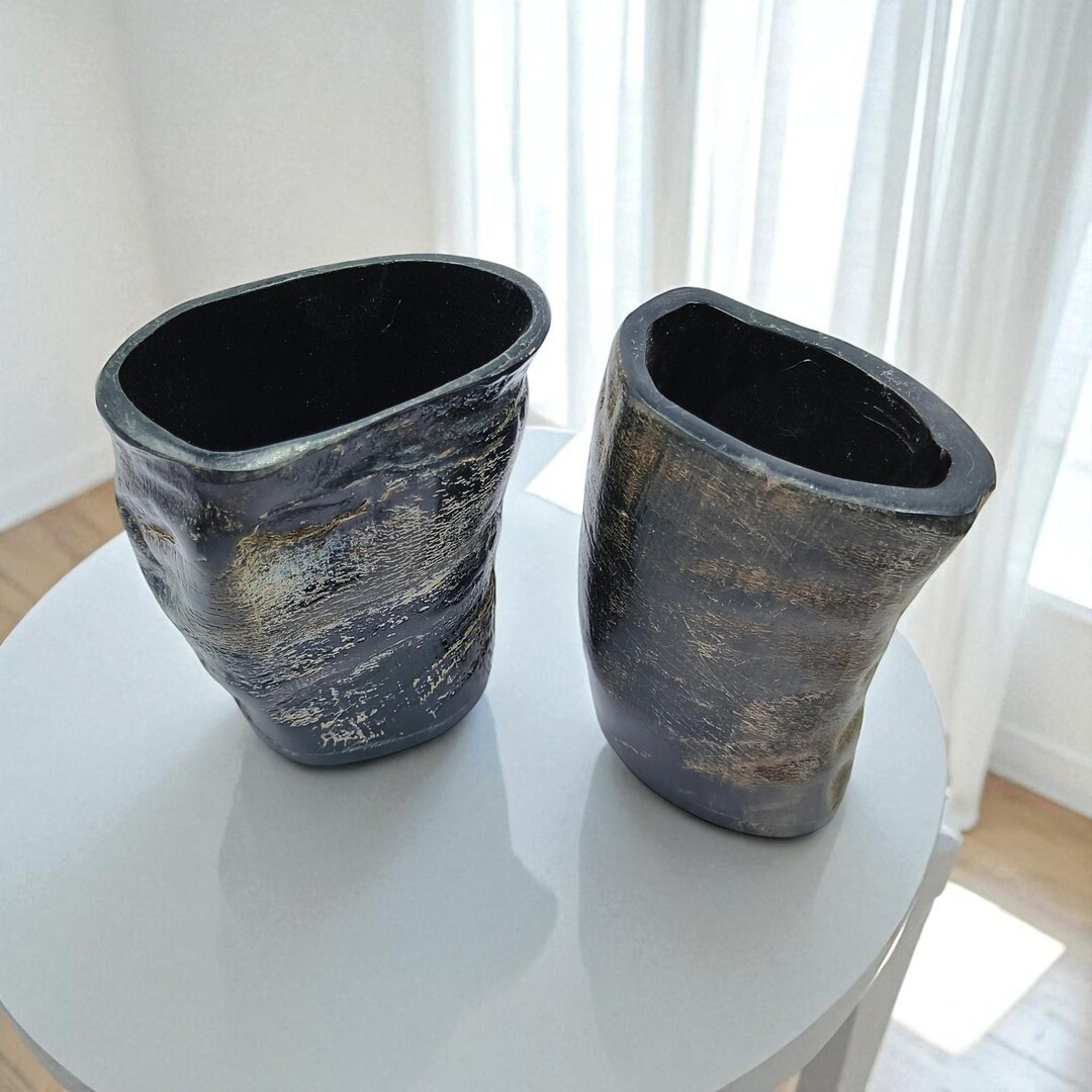 Handmade Buffalo Horn Glass Vase: Rustic Wabi Sabi Home Decor - Etsy