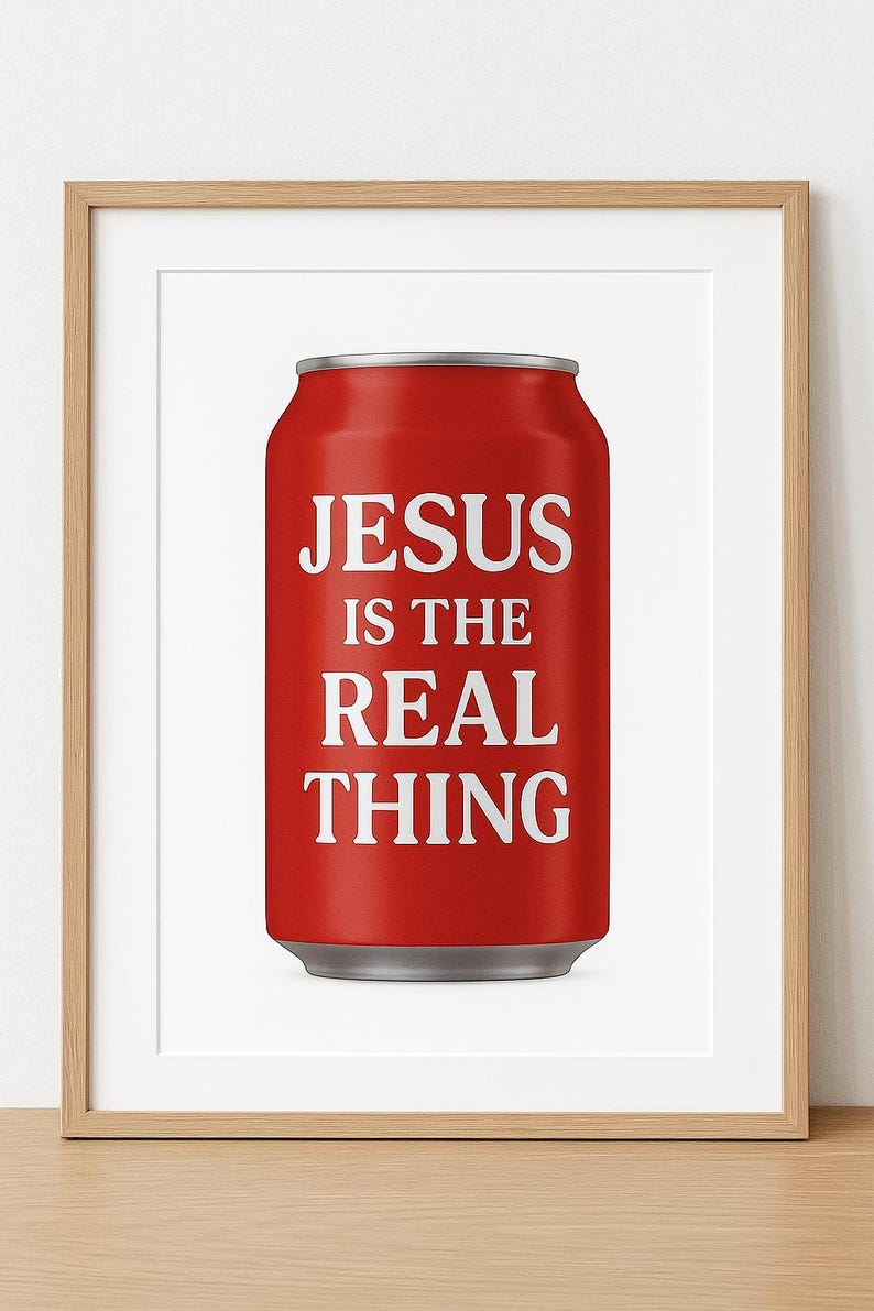 Jesus is the Real Thing - Soda Can - Etsy