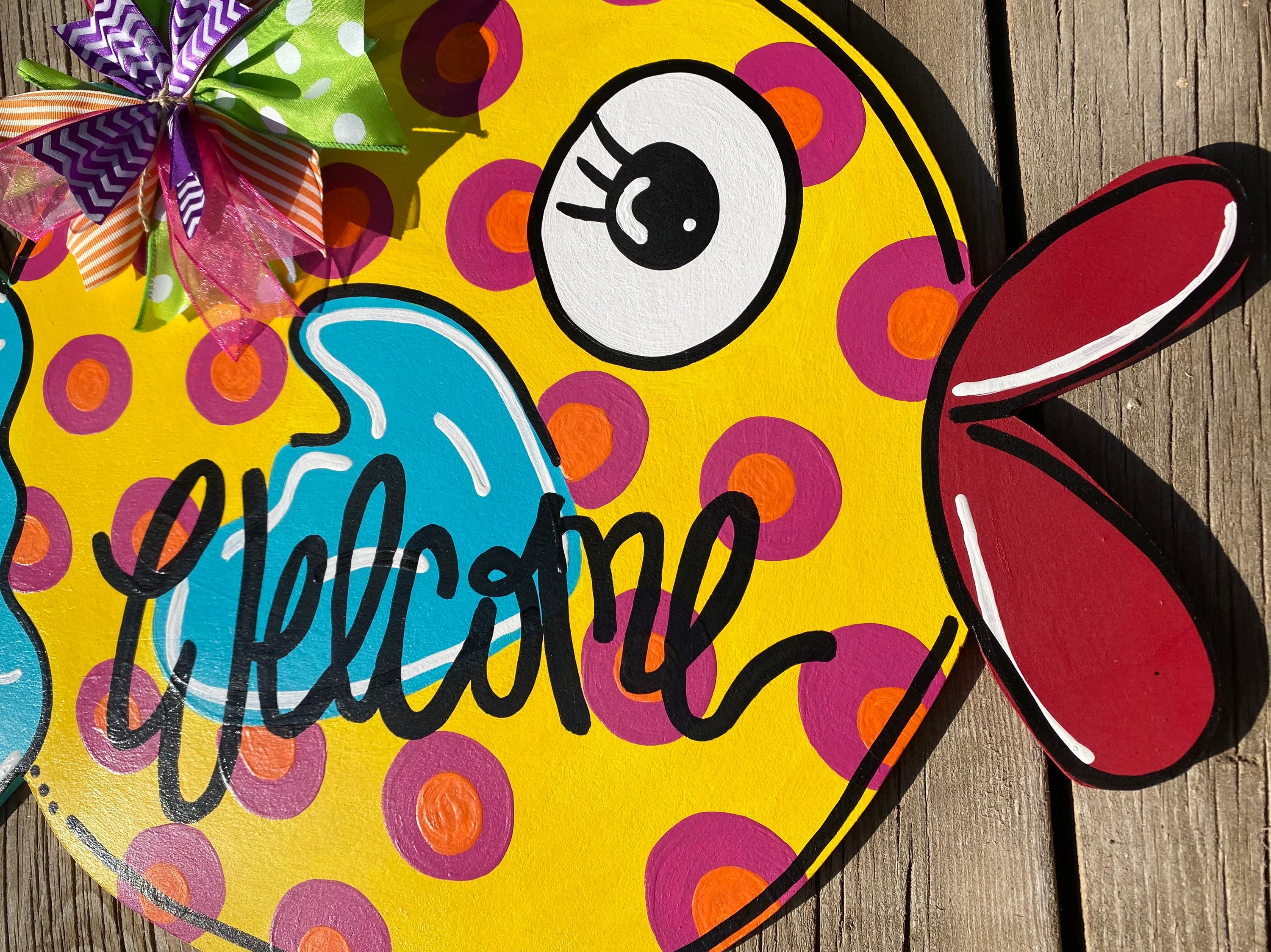 Tropical Fish Door Hanger, Fish Door Hanger, Welcome Door Hanger ...