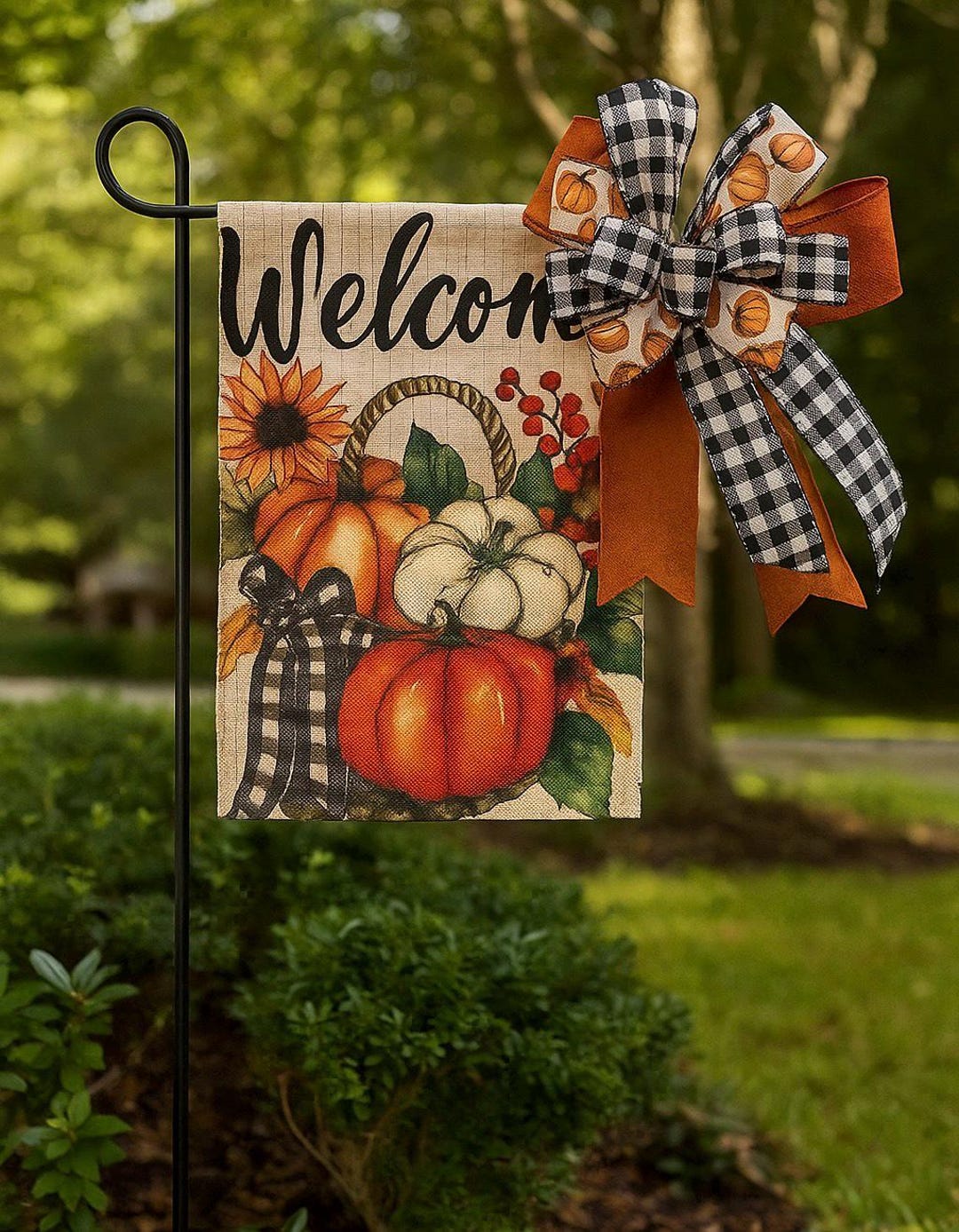 Welcome Fall Themed Garden Flag - Etsy
