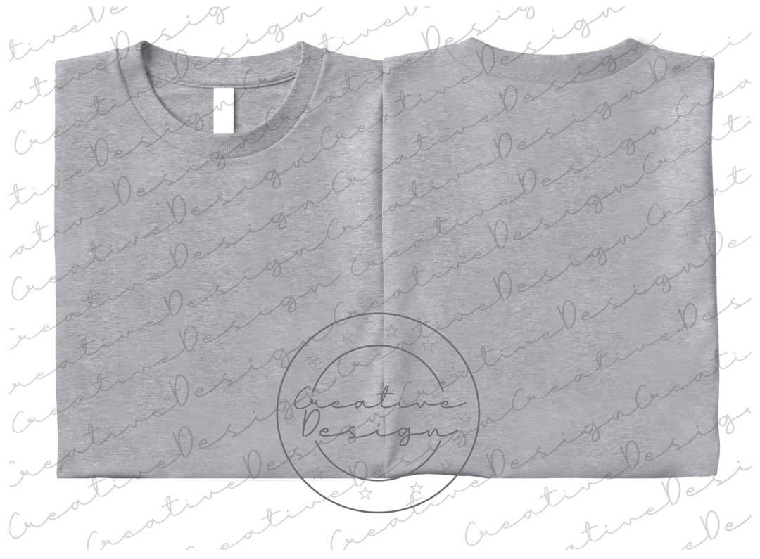 Flat Lay Light Grey Front Back T-shirt Mockup, Light Grey Mockup, Grey ...