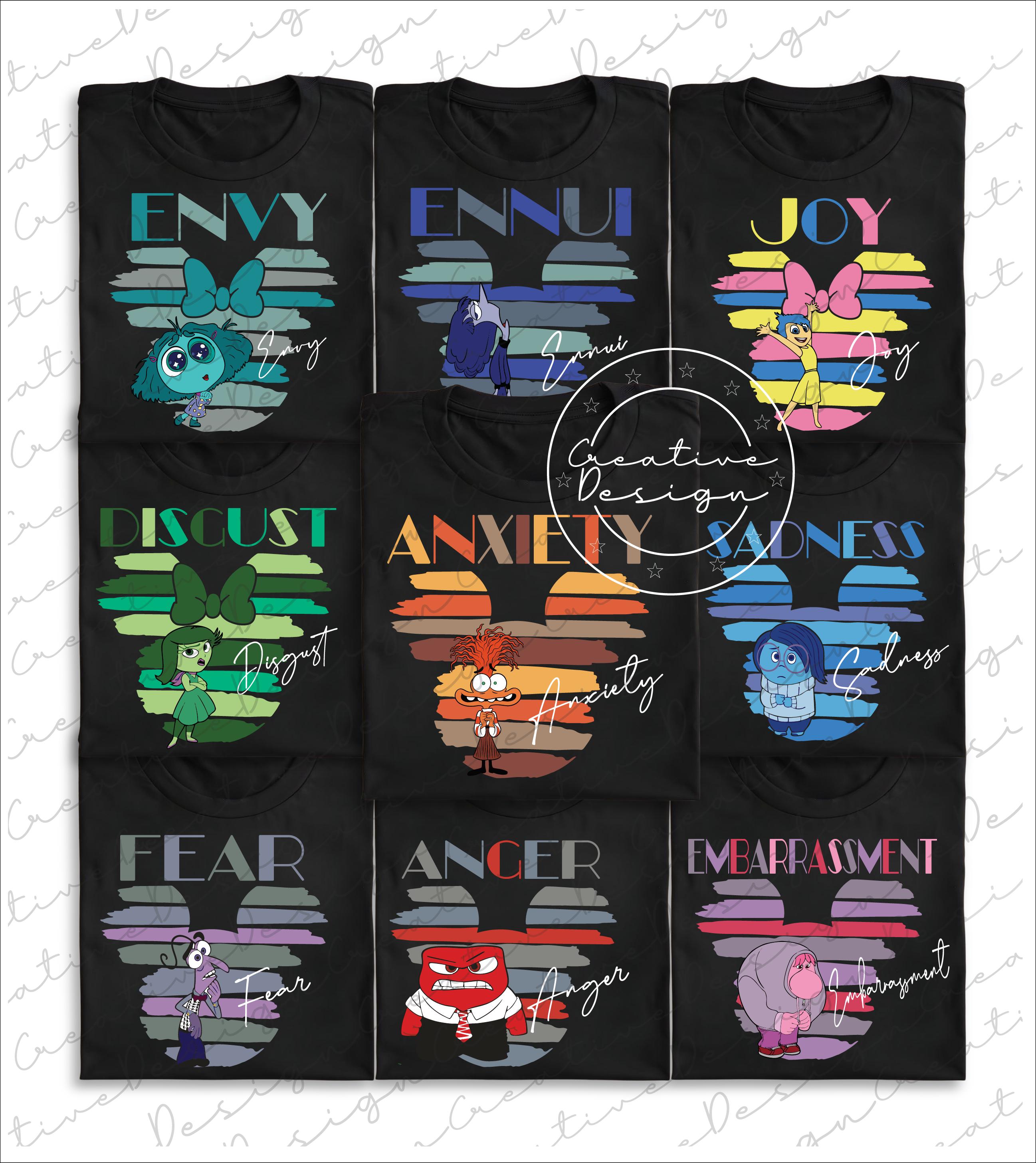 Disney Inside Out Head Png, Inside Out 2 Family Matching Png, Anxiety ...