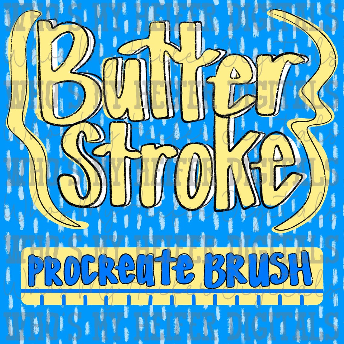 Butter Stroke Procreate Brush Instant Download Smooth Lettering and ...