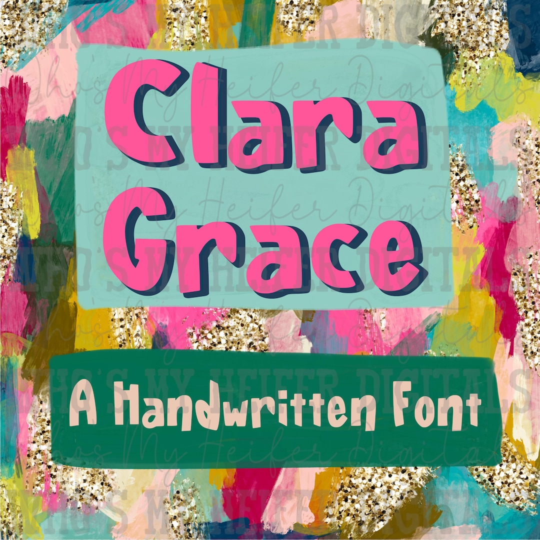 Clara Grace Handwritten Font Computer Typing Font for Procreate Font ...