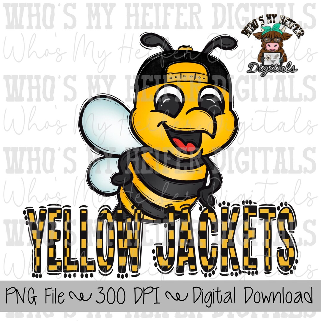 Yellow Jacket PNG Hand Drawn Yellow Jacket With Hat Sublimation PNG ...