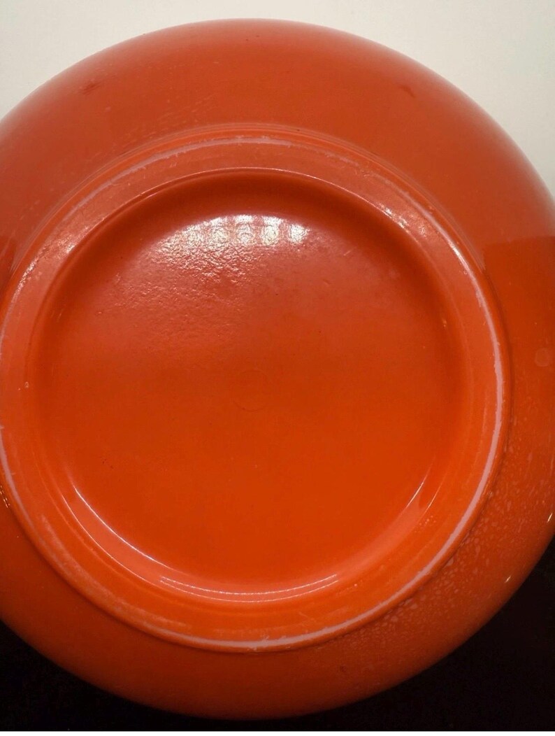 Rare Mckee Beaded Edge Milk Glass Red/orange Large Mixing Bowl - Etsy