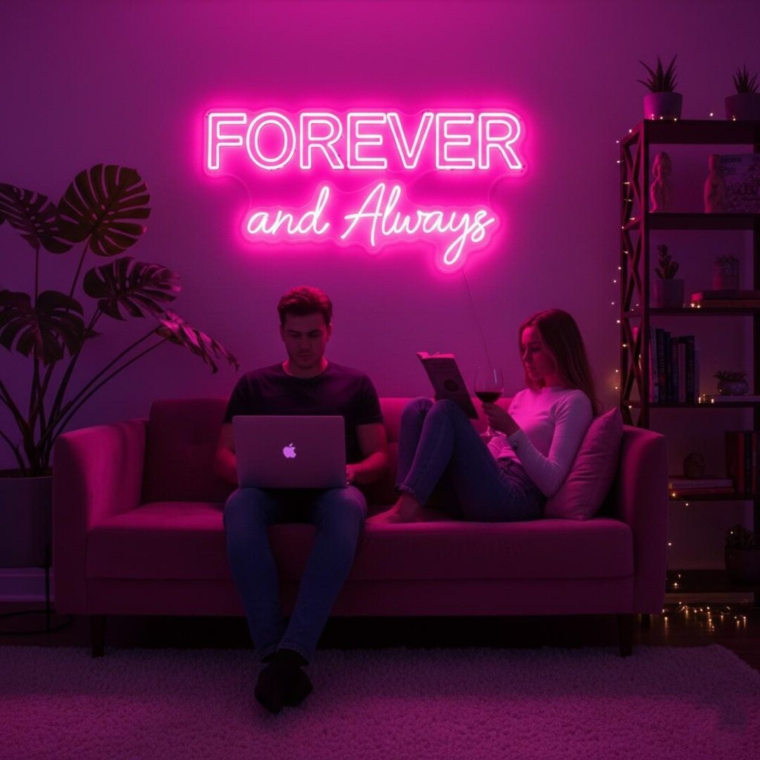 Custom Romantic Neon Sign Personalized LED Wall Decor Couple Home Fast ...