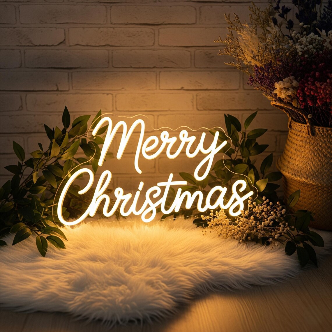 Christmas Neon Sign, Custom LED Holiday Wall Light, Festive Neon Decor ...