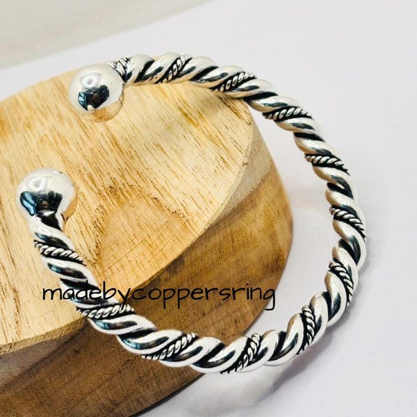 Braid Sterling Bangle - Etsy