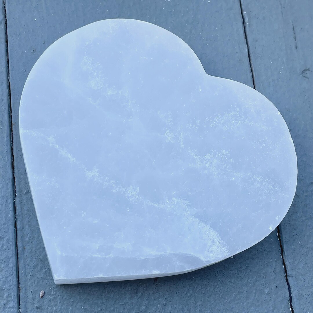 Selenite Heart Charging Plates - Etsy