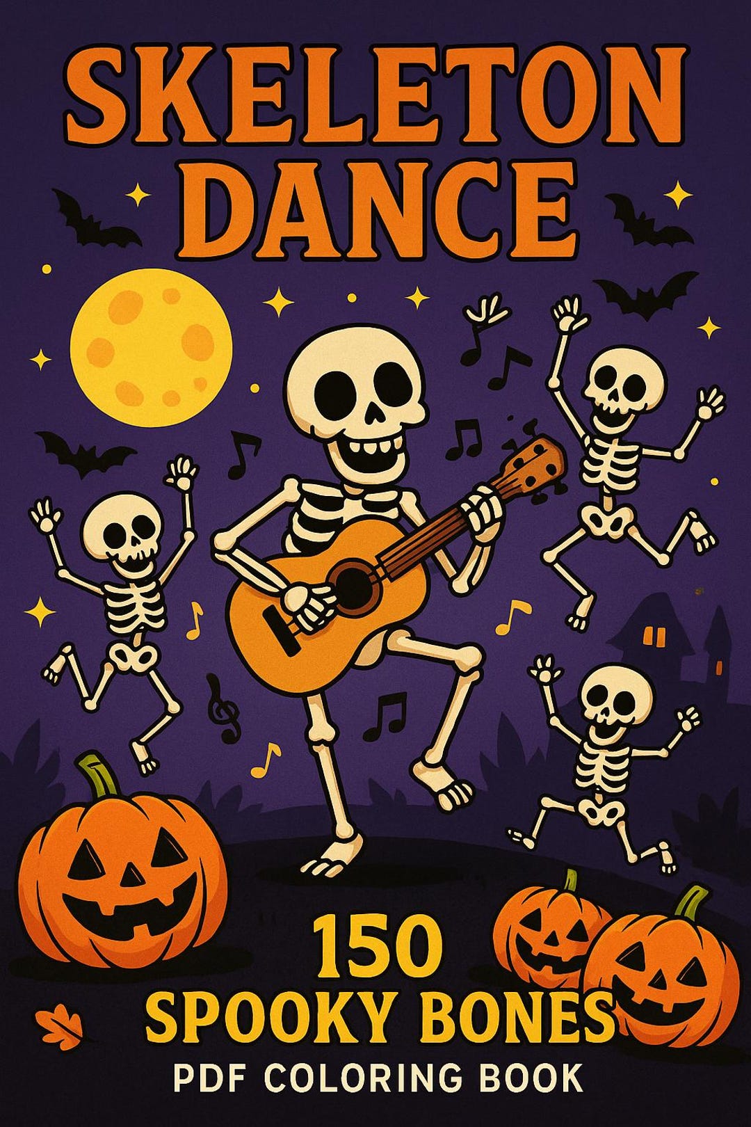 Skeleton Dance – 150 Spooky Bones | PDF Coloring Book - Etsy