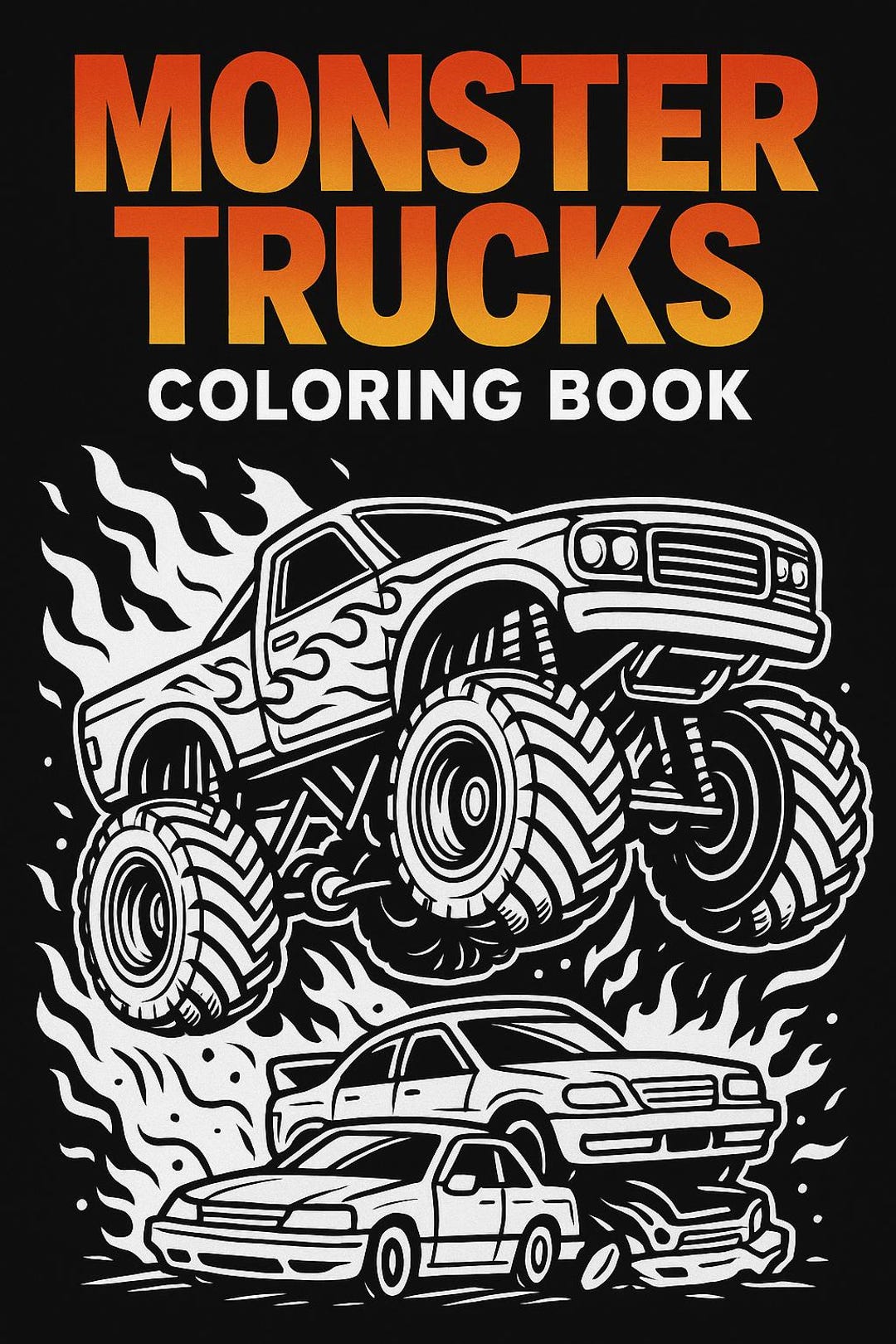 Monster Trucks Coloring Book: 150 Action-packed Pages (digital Download ...