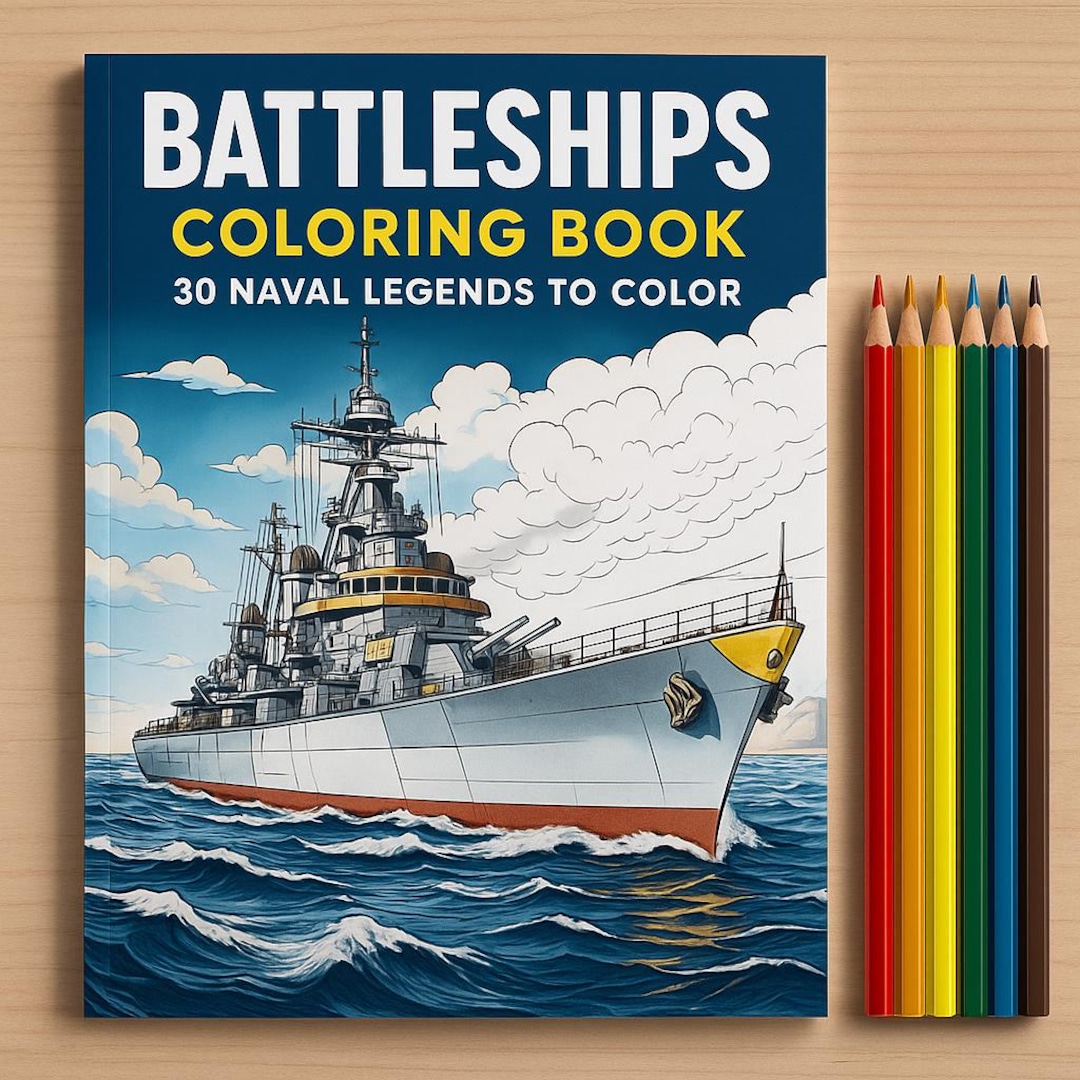 Battleships Coloring Book – 30 Naval Legends to Color - Etsy