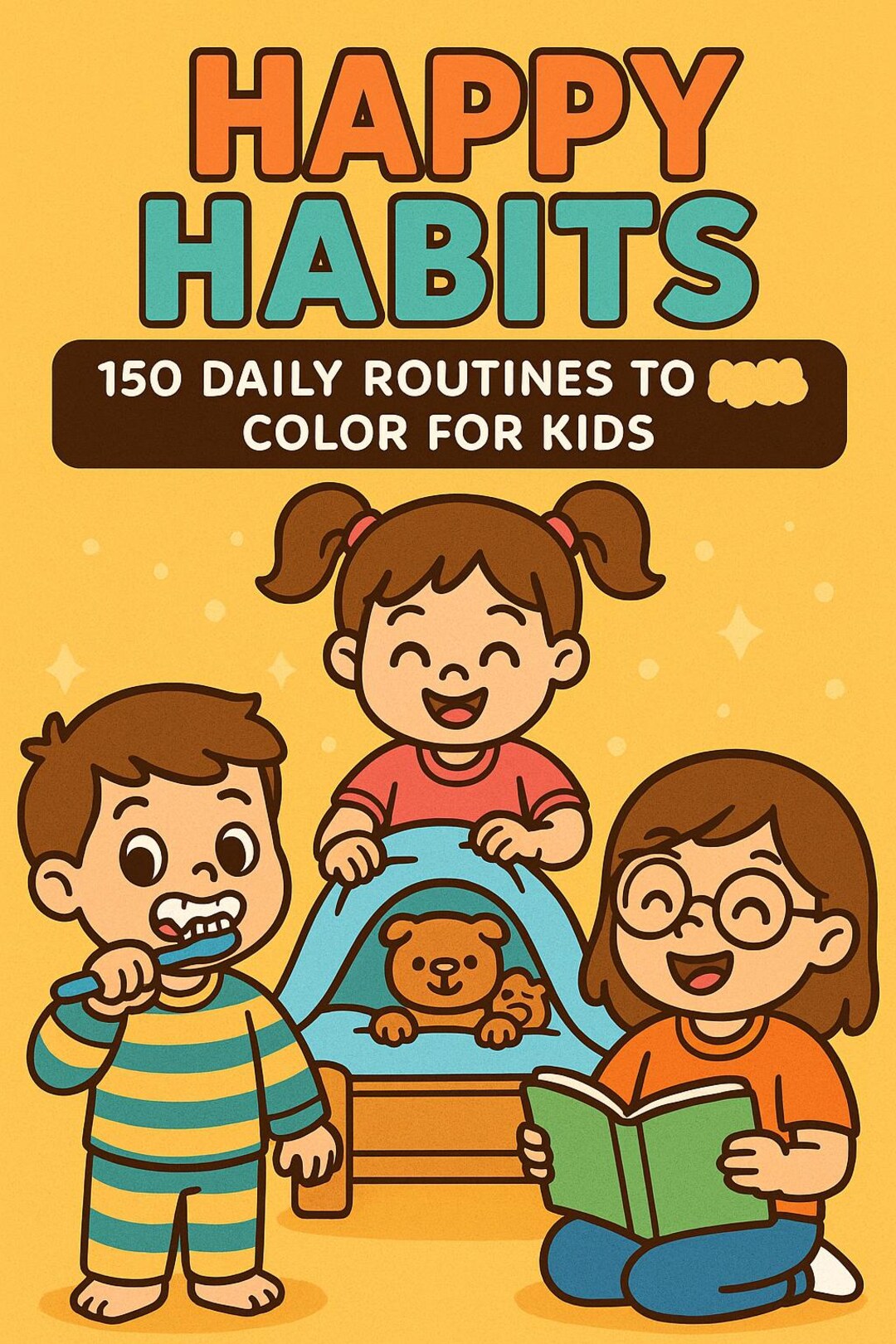 Happy Habits – 150 Daily Routines to Color for Kids | PDF Coloring Book ...