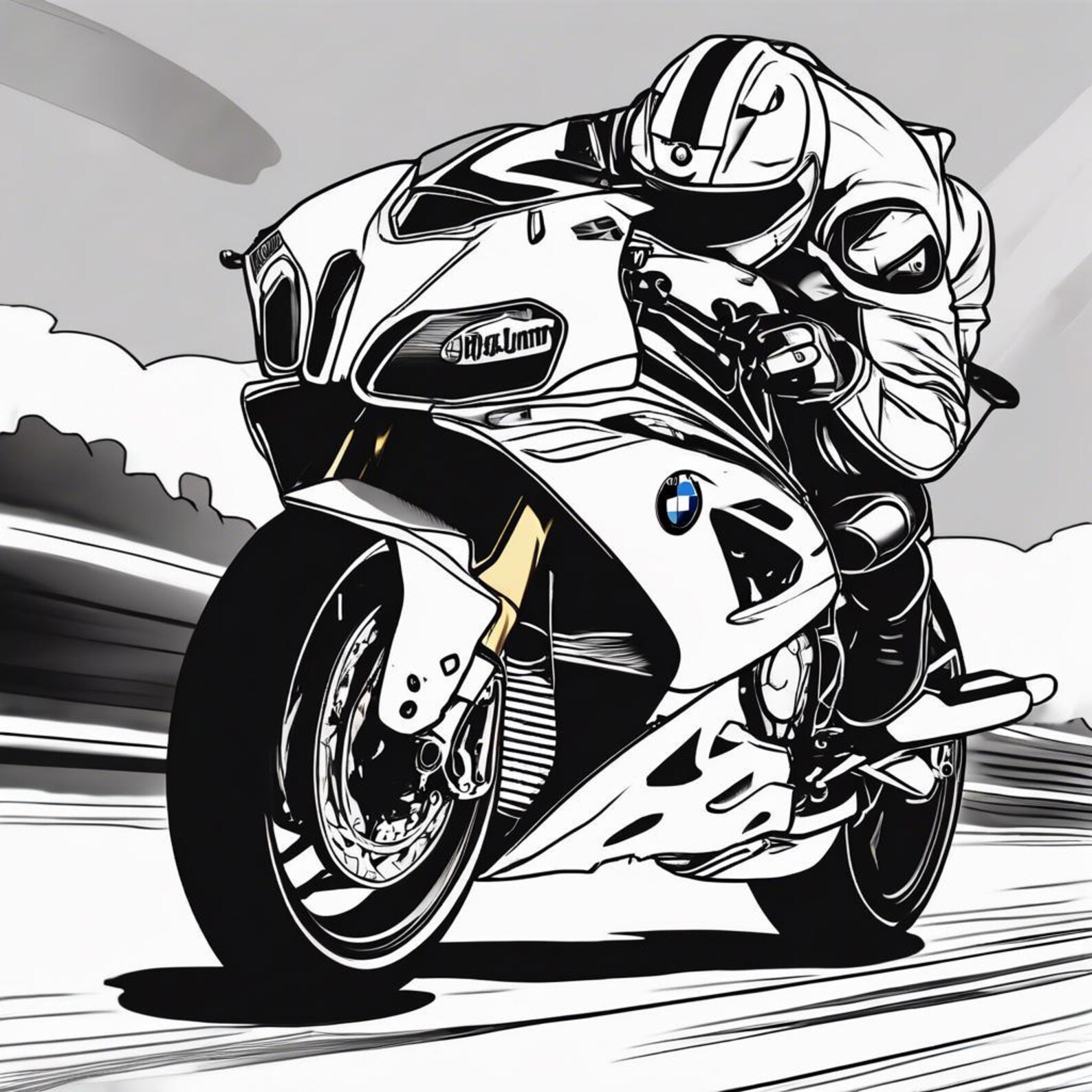 Sportbike Coloring Book – 150 High-speed Motorcycles to Color - Etsy