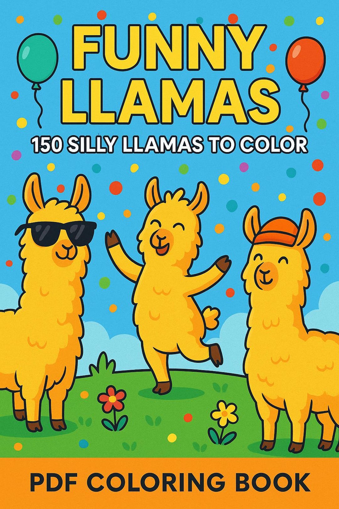 Funny Llamas – 150 Silly Llamas to Color | PDF Coloring Book - Etsy