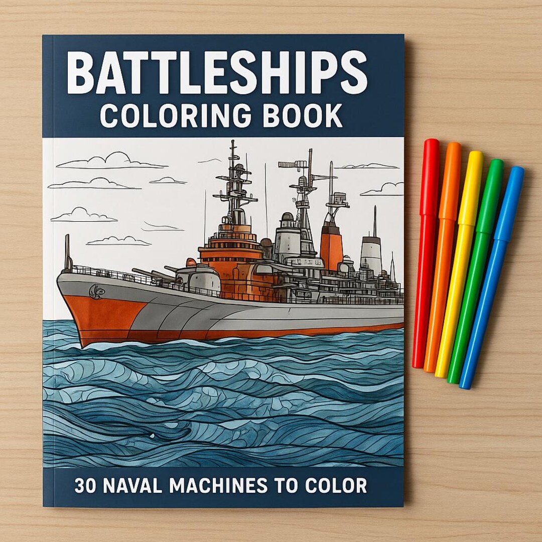 Battleships Coloring Book – 30 Naval Machines to Color - Etsy
