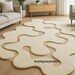 Hand-tufted Creamy White Abstract Rug: Modern Organic Area Rug - Etsy