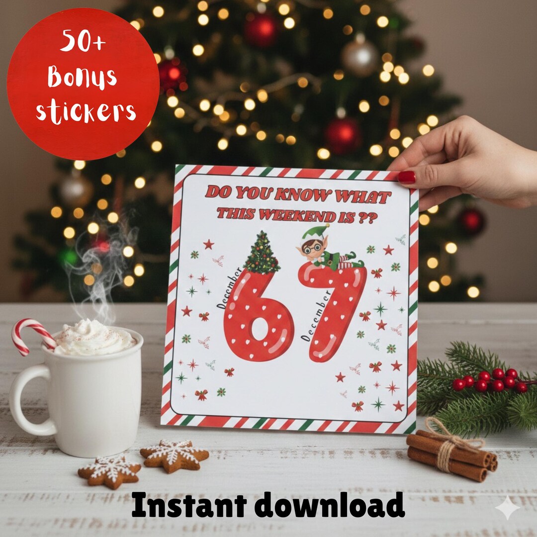 Elf Weekend Reveal Printable | 6–7 December Elf Surprise | Christmas ...