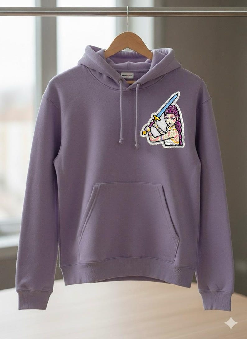 Rumi From K-pop Demon Hunters Glow in the Dark Embroidery Patch Iron on 4.4x3.2 Inches - Etsy