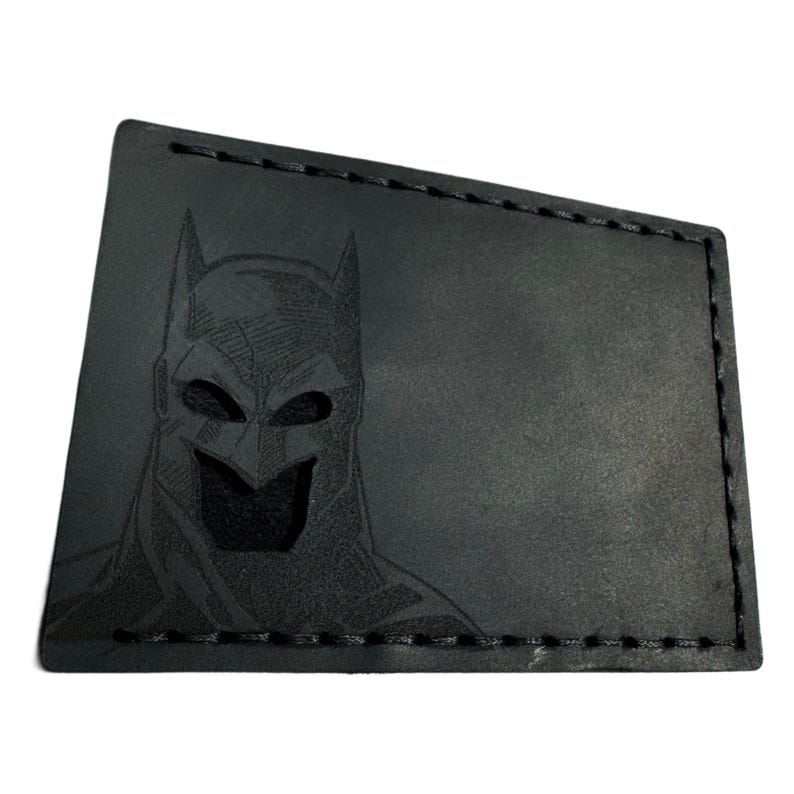 Personalized Bat ID Card Holder: Handcrafted Leather Comic Book Gift - Etsy
