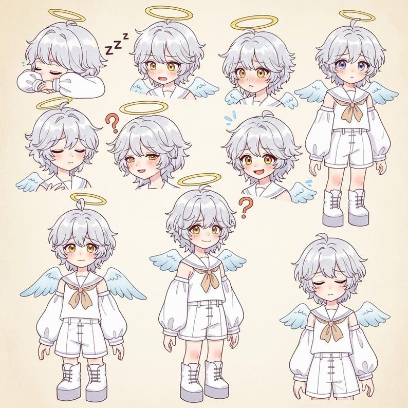 Angel & Demon Vtuber Art – Bishounen Character Pack (digital Download ...