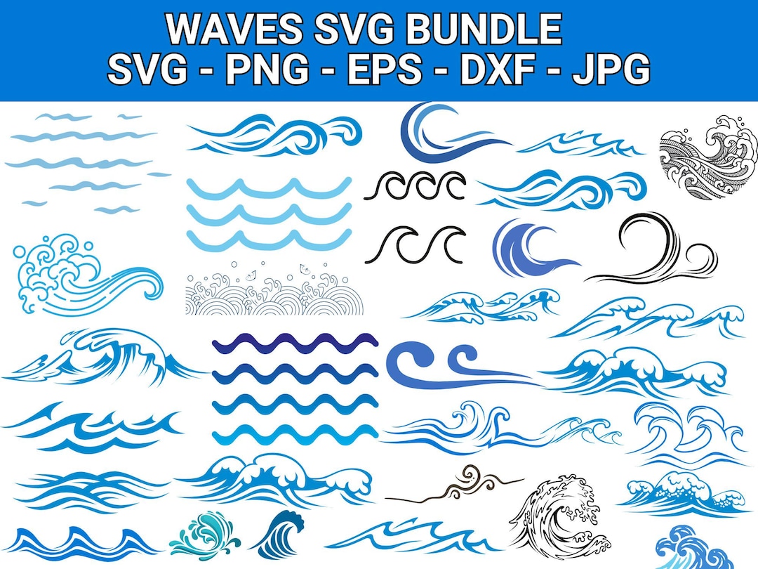 Ocean Wave SVG Bundle: Nautical Cut Files (digital Download) - Etsy
