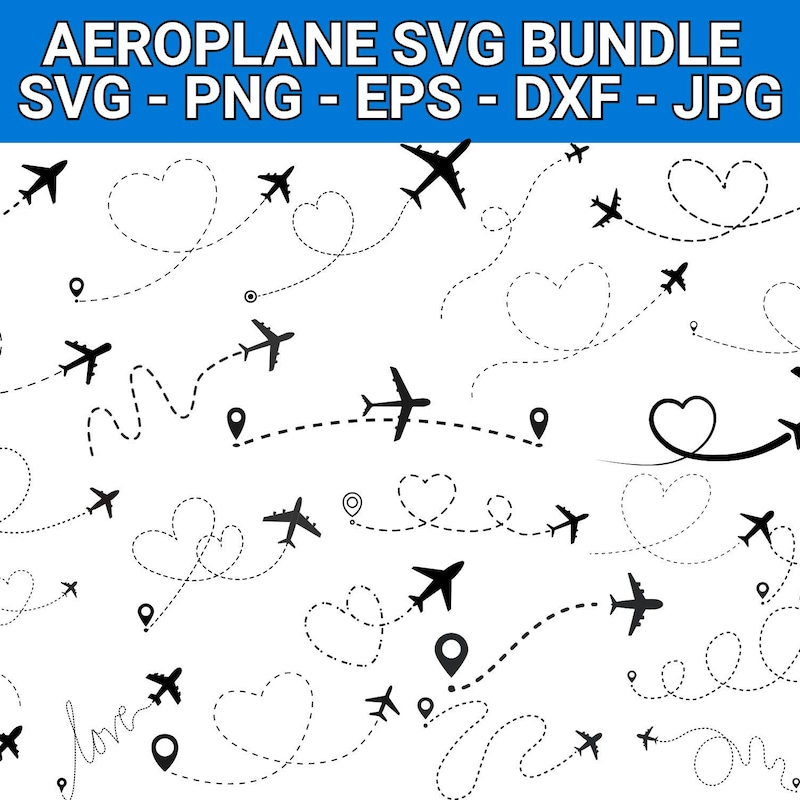 Airplane Svg - Etsy